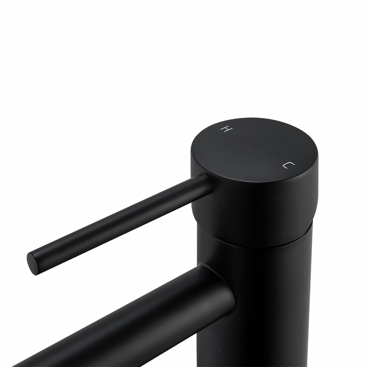 LUCID PIN Series Round Matte Black Basin Mixer – trade-suppliers