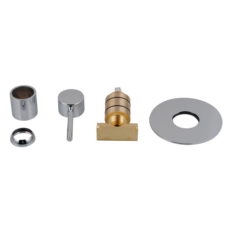 LUCID PIN Brushed Nickel Round Shower/Bath Wall Mixer(65mm Cover Plate ...